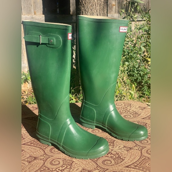 Hunter | Shoes | Hunter Tall Welly Rain Boot Green Nwb | Poshmark